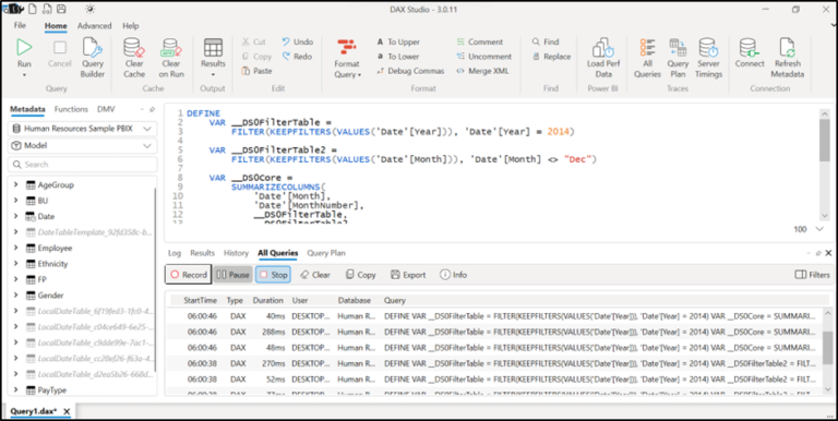 DAX Studio – An external tool for writing, executing, and analyzing DAX ...